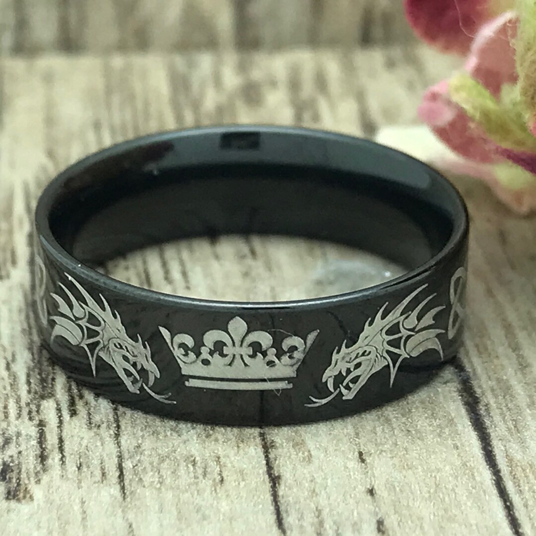 The Dragon Ring,celtic Dragon Ring, Black Dragon Ring, Stainless Steel ...