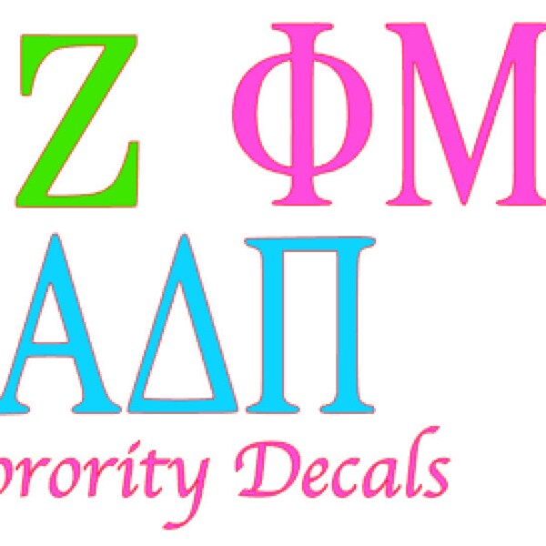 Greek Letter Car Decal - Etsy