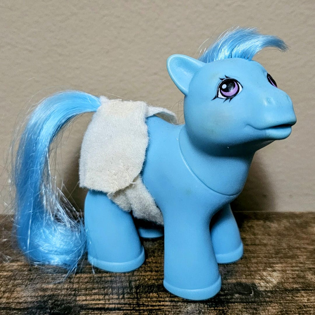 Vintage G1 MLP My Little Pony Lucky - Baby Stallion - Horseshoe Cutie ...