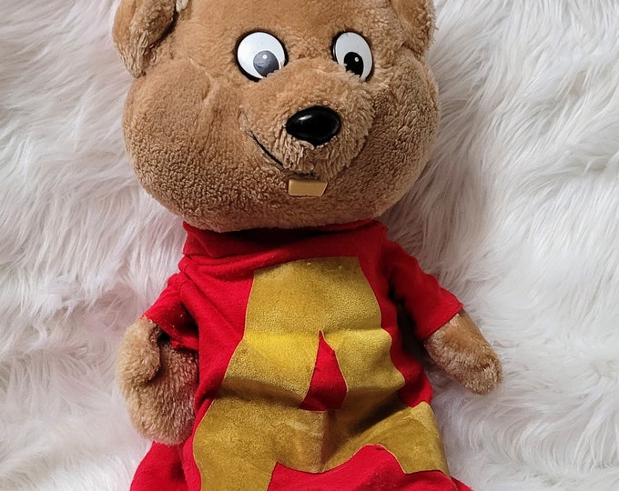 Vintage Alvin and the Chipmunks Pull-string Talking Stuffed Toy Plush ...
