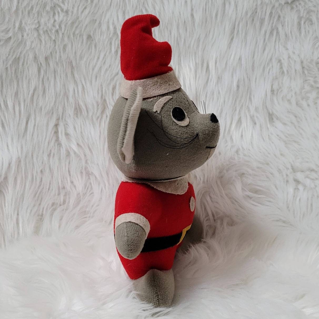 Vintage 1979 Fun Farm Brand Christmas Santa Mouse Plush - Etsy