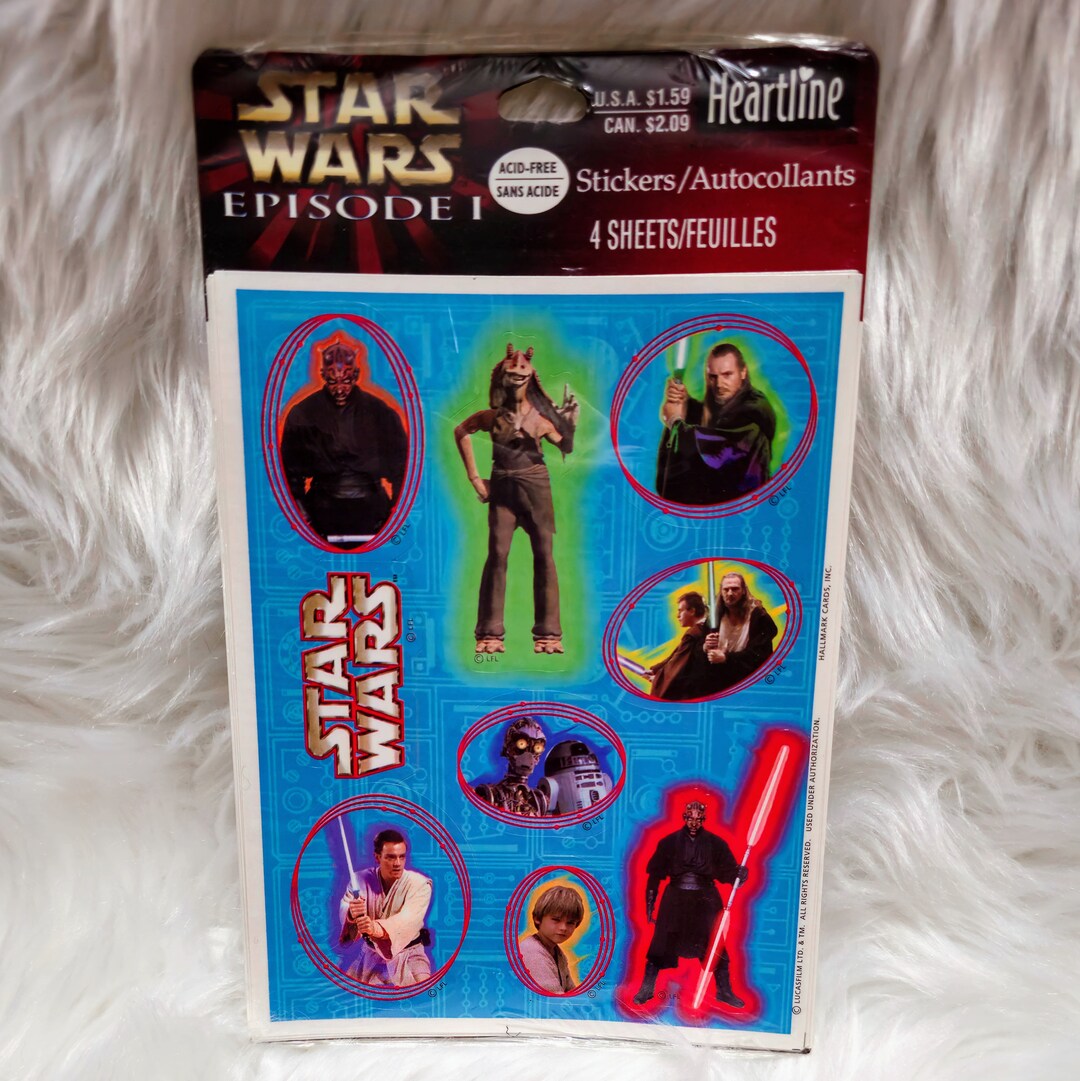 Star Wars Episode 1 Stickers Heartline Autocollants Sheets Scrap ...