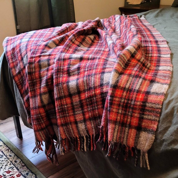 Plaid Wool Throw - Etsy