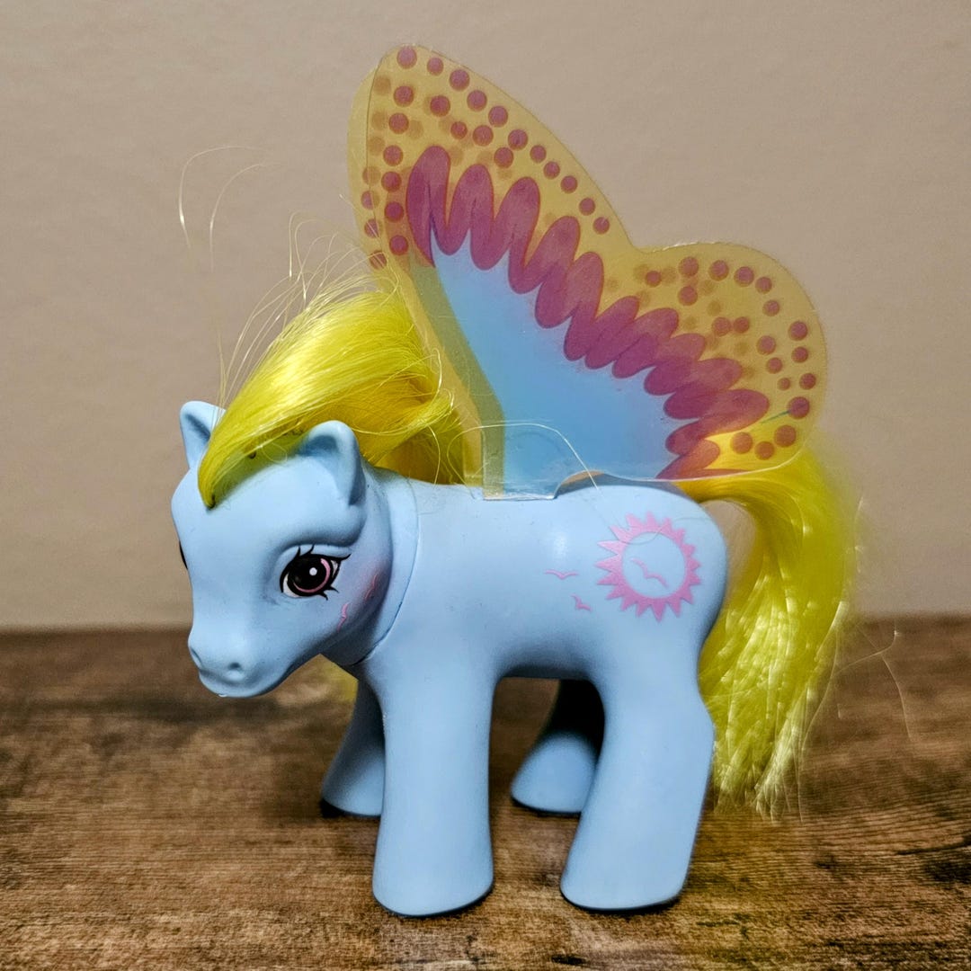 Vintage G1 MLP My Little Pony Windy Wing Ponies Hasbro 1988 Whirly Pink ...