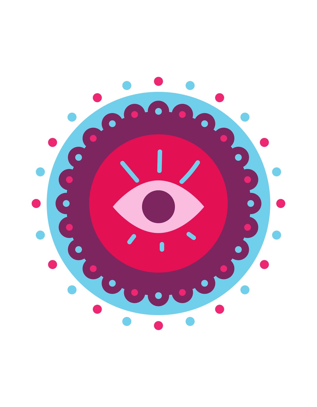 Geometric Eye SVG Clipart File for Cricut Web Design Cameo Hippy Third ...