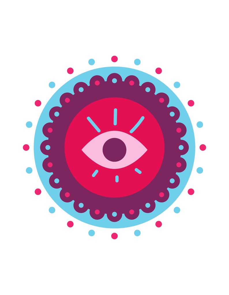 Geometric Eye SVG Clipart File for Cricut Web Design Cameo Hippy Third ...