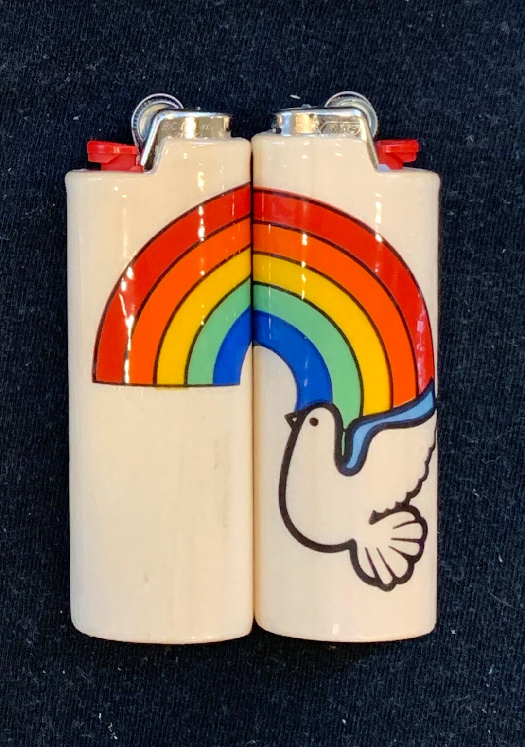 Rainbow Wood Lighter Case // Wood Lighter Case - Etsy