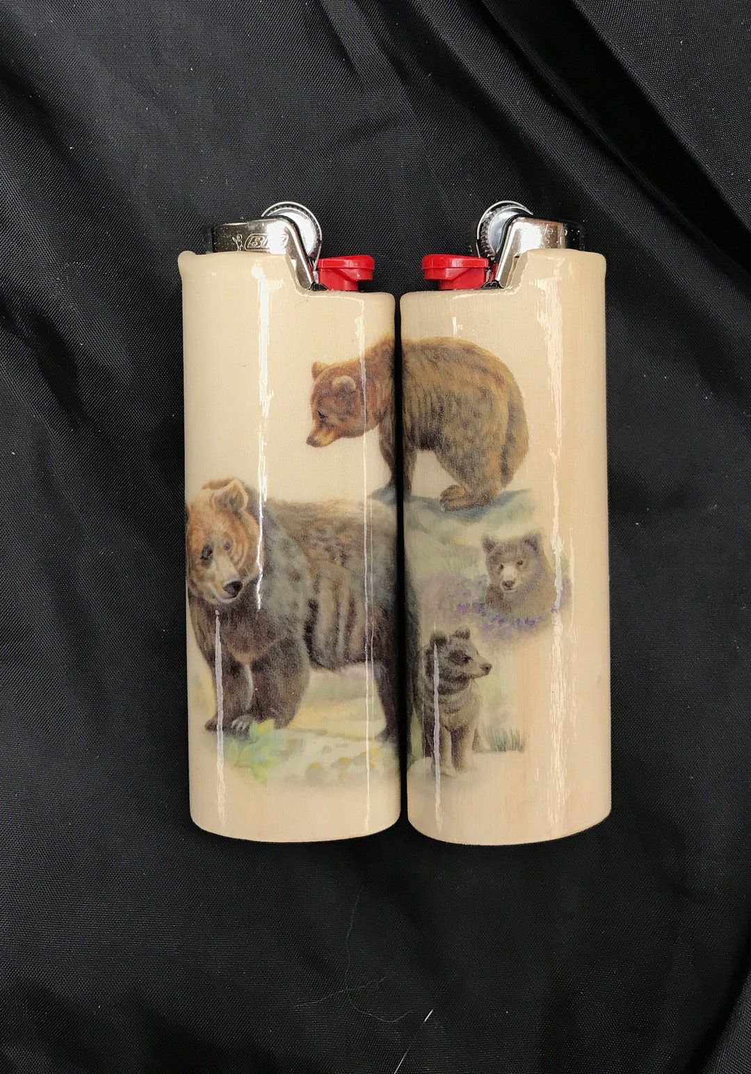 Grizzly Bear Wood Lighter Case // Wood Lighter Case - Etsy