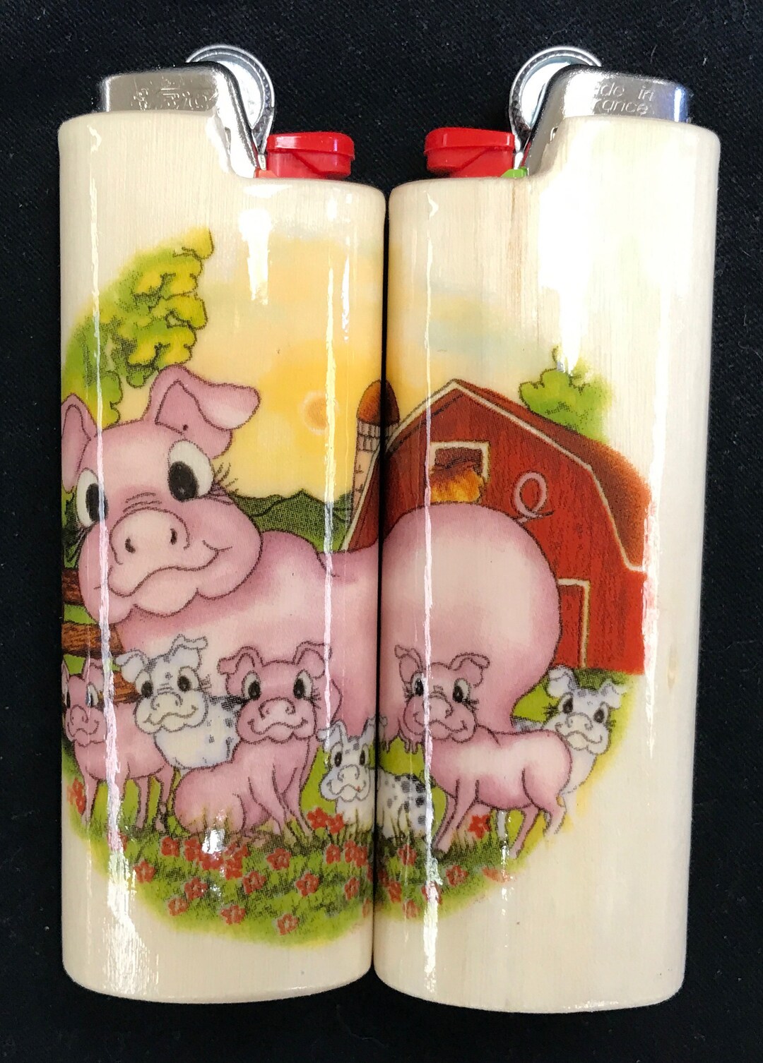 Pig Wood Lighter Case // Wood Lighter Case - Etsy