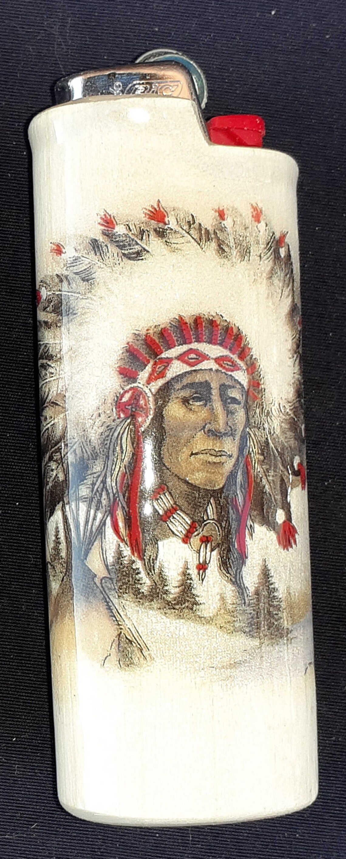 Native American Wood Lighter Case // Wood Lighter Case - Etsy
