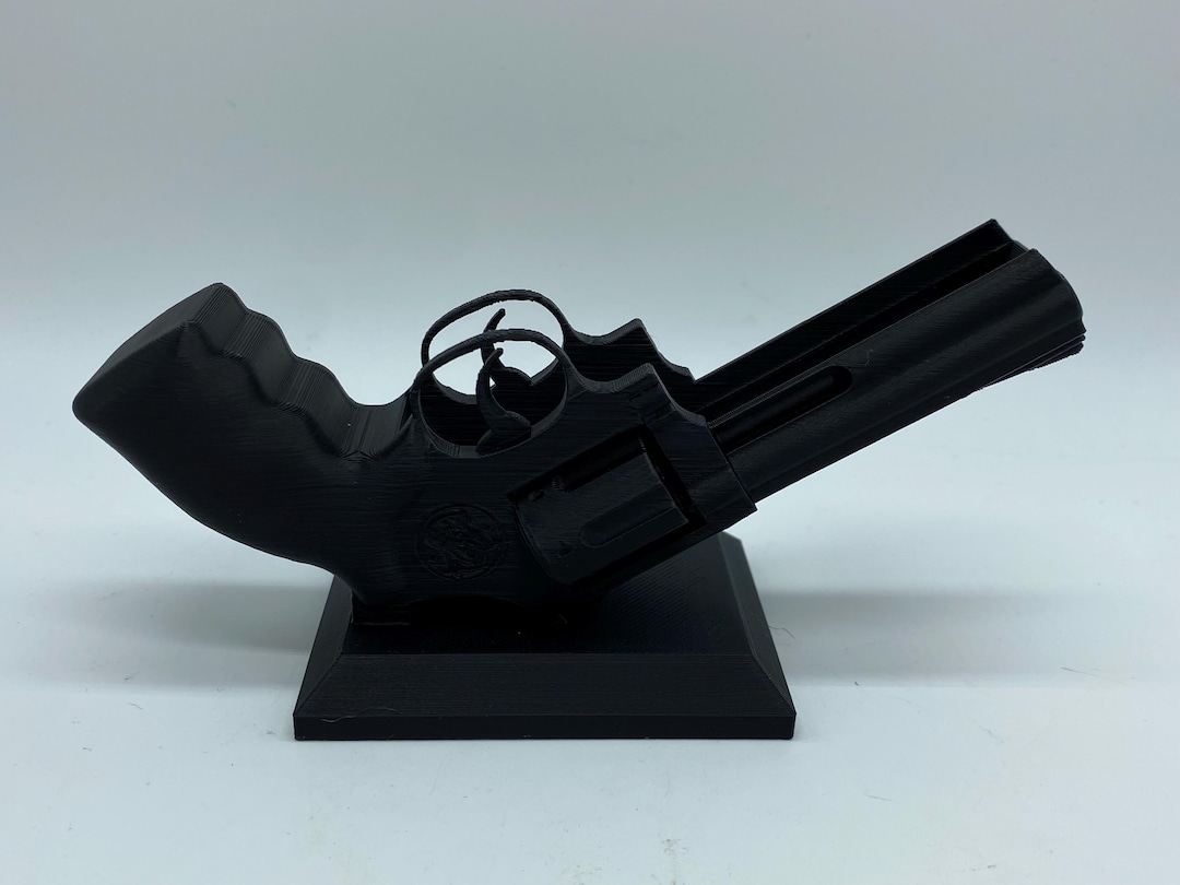 Smith & Wesson Revolver Gun Business Card Holder 3D Printed Display ...