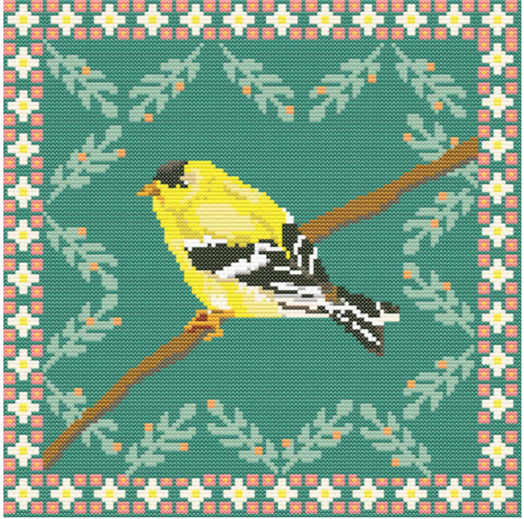 Gold Finch Cross Stitch Pattern - Etsy