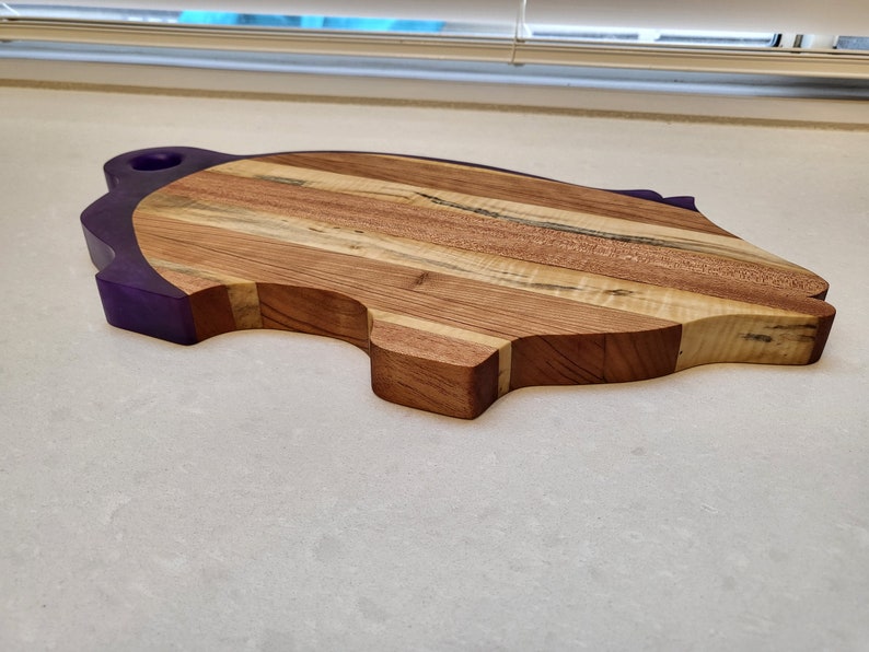 THE PURPLE PIG - Side Grain Maple. Spalted Maple, Mahogany and Food ...