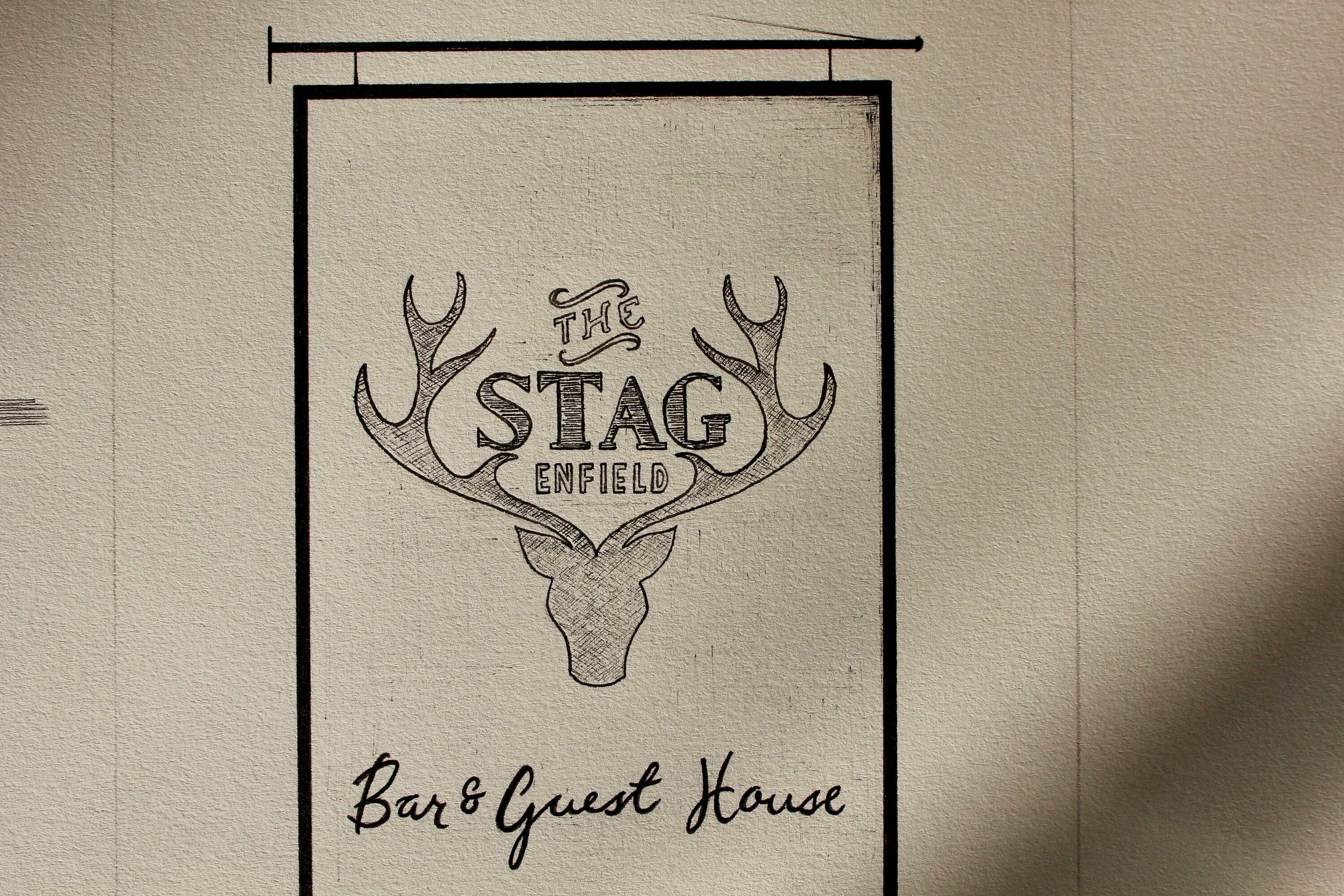 The Stag Pub Sign - Etsy