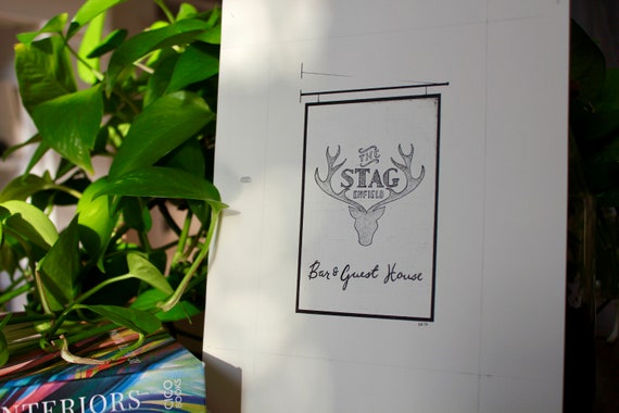 The Stag Pub Sign - Etsy
