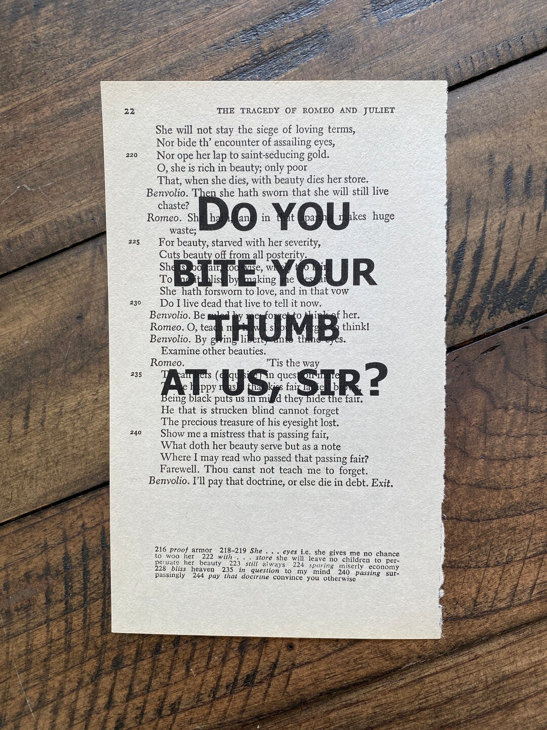 Romeo and Juliet Quote Art: Do You Bite Your Thumb at Us, Sir? - Etsy