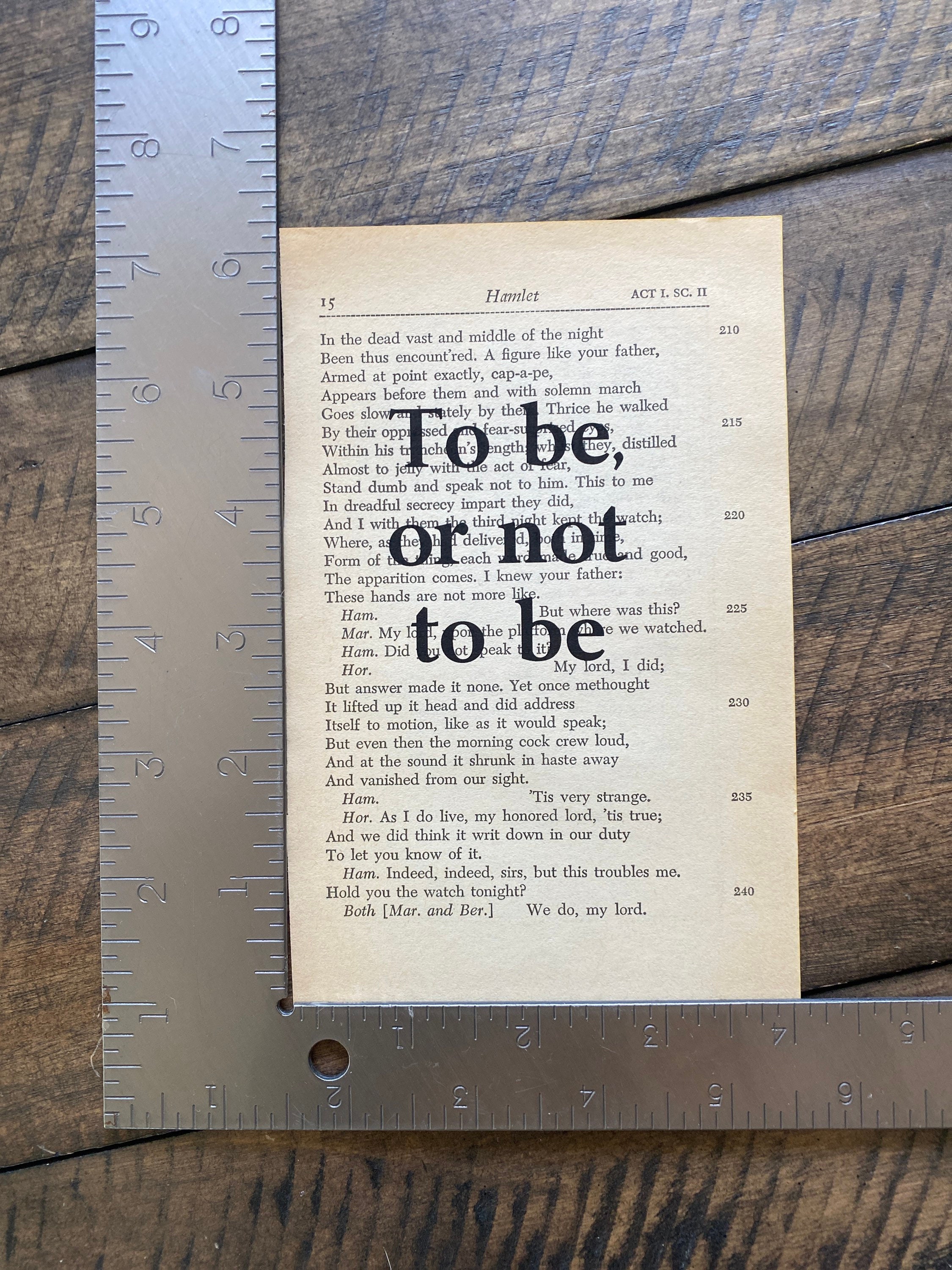 Hamlet Quote Print: to Be or Not to Be - Etsy