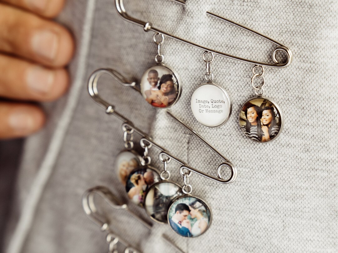 Groom Gift Wedding Memorial Lapel Pin Man Boutonniere Charm - Etsy
