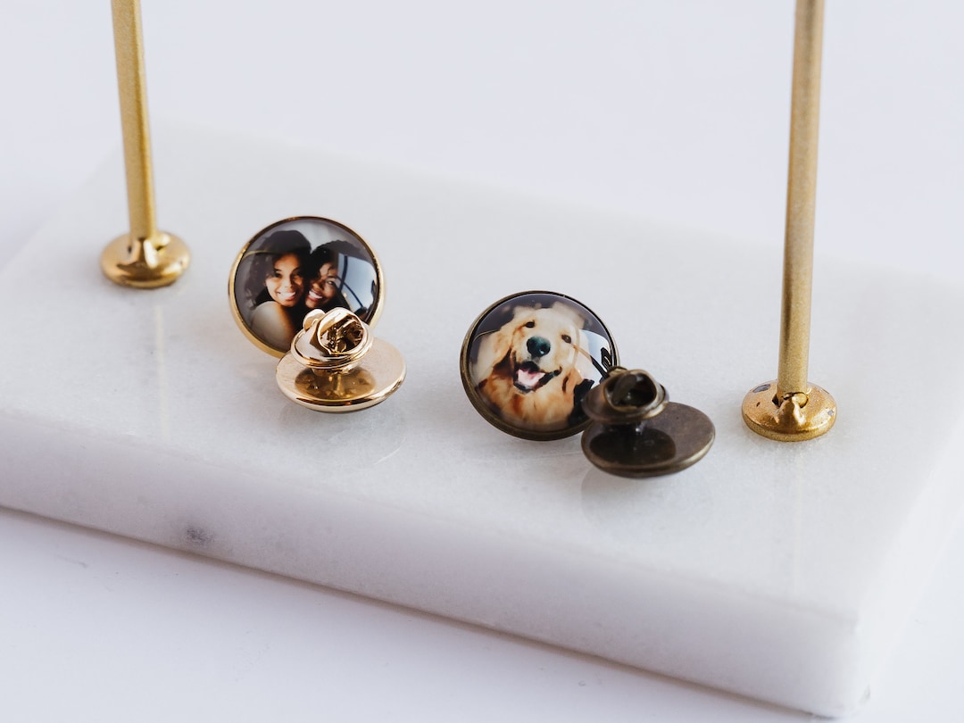 Memorial Gift, Photo Lapel Pin, Memorial Keepsake Photo Gift, Custom ...