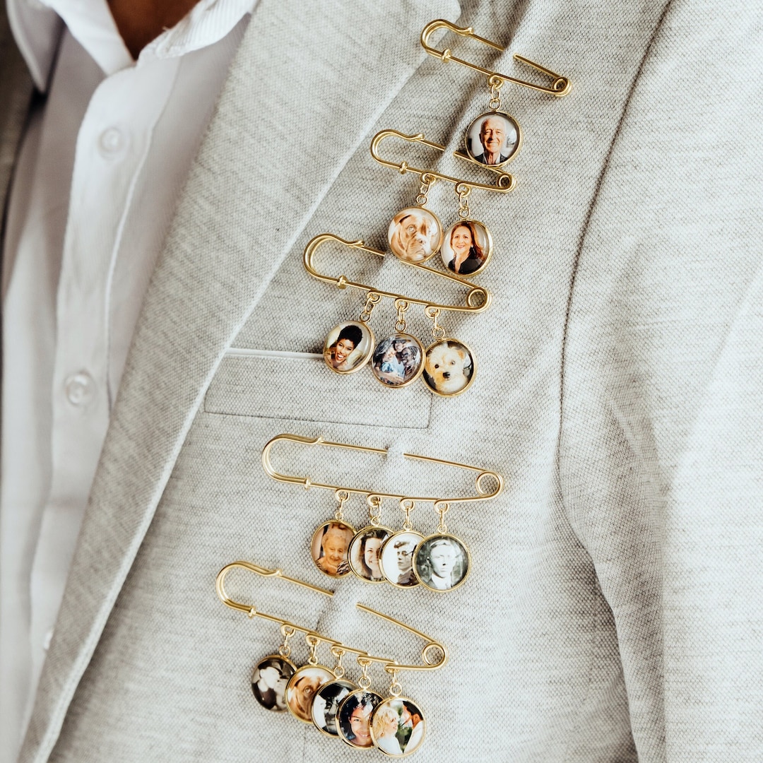 Gift for Groom From Bride on Wedding Day, Custom Photo Boutonniere ...