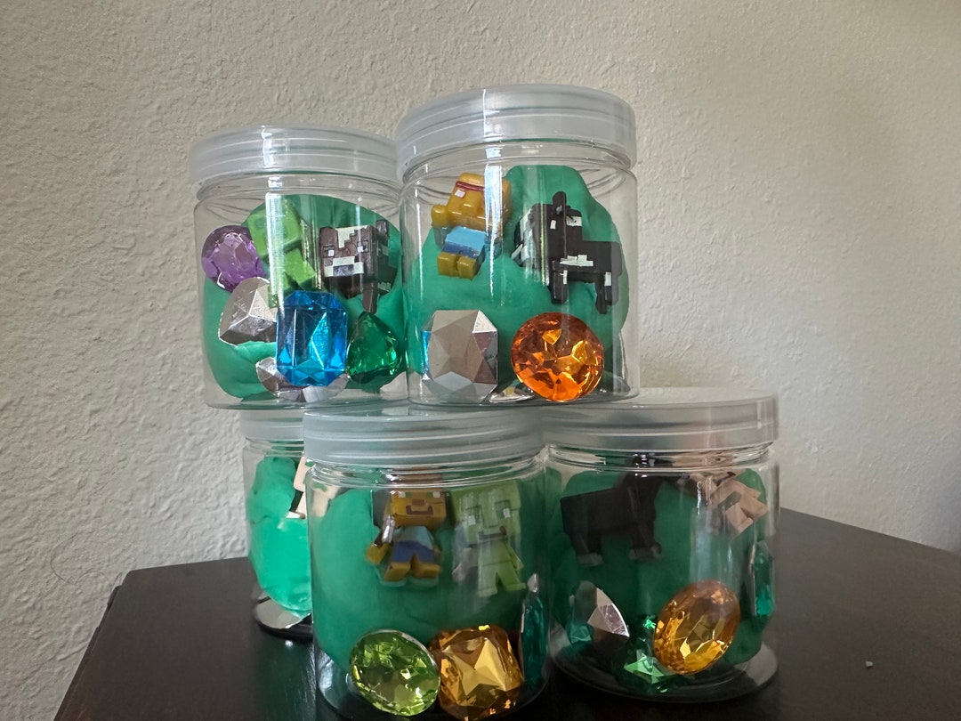 Play Dough Jars Minecraft-inspired - Etsy