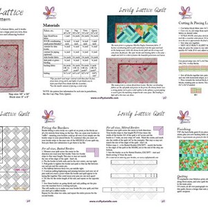 Lovely Lattice Quilt Pattern - PDF Instant Download - Etsy