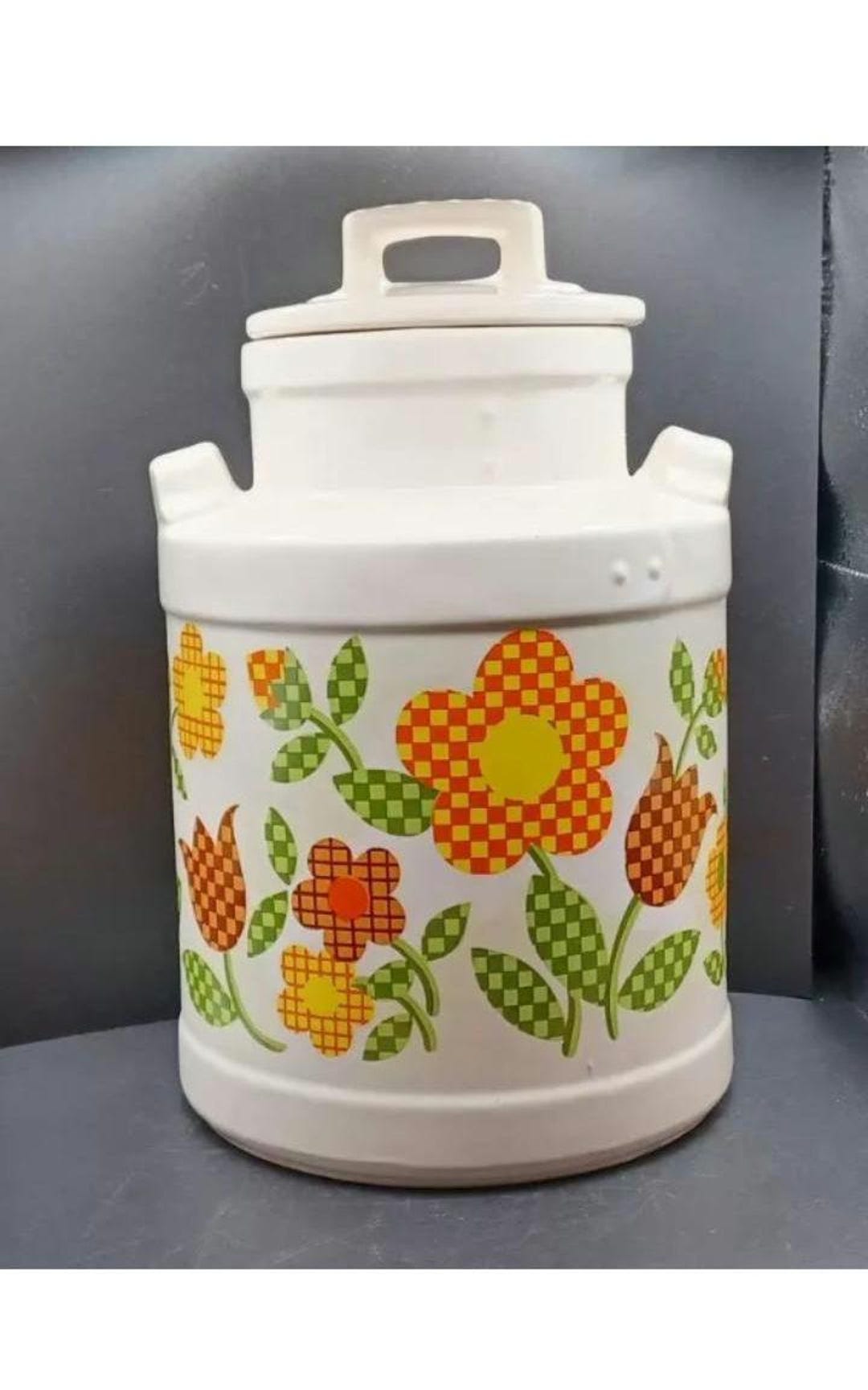 Mid Century Mccoy Flower Power Milk Can Cookie Jar - Etsy