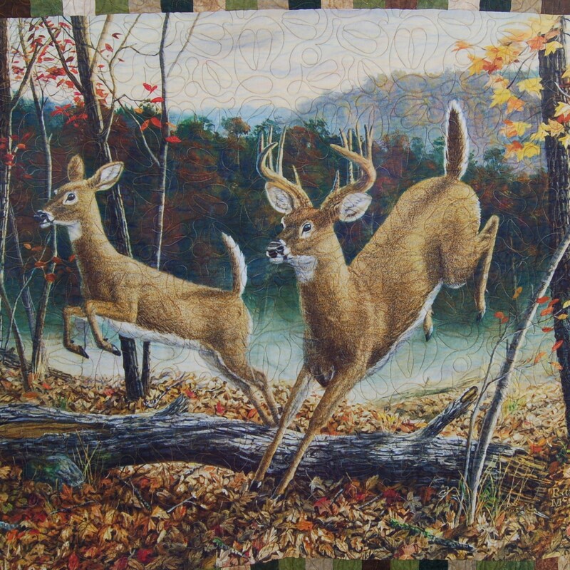 Deer Quilt - Etsy