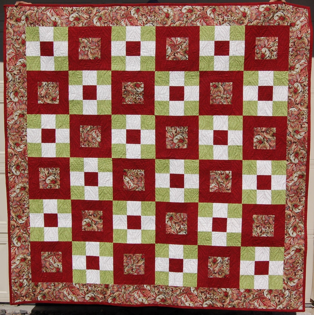 Irish Square Dance Quilt Pattern - Paper, 4 Sizes Included - Etsy