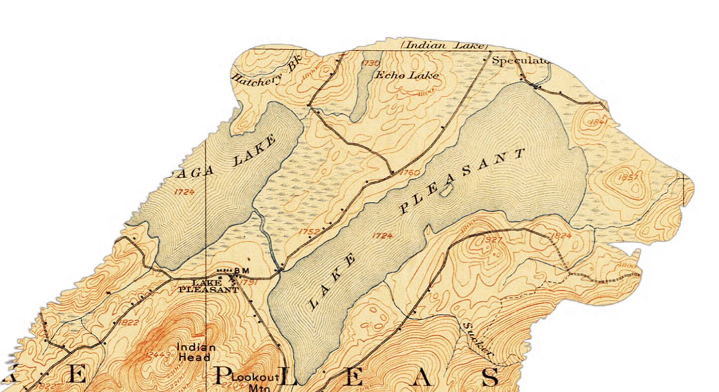 Home Décor Fourth Lake \u2022 Old Forge \u2022 Adirondack Map \u2022 ...