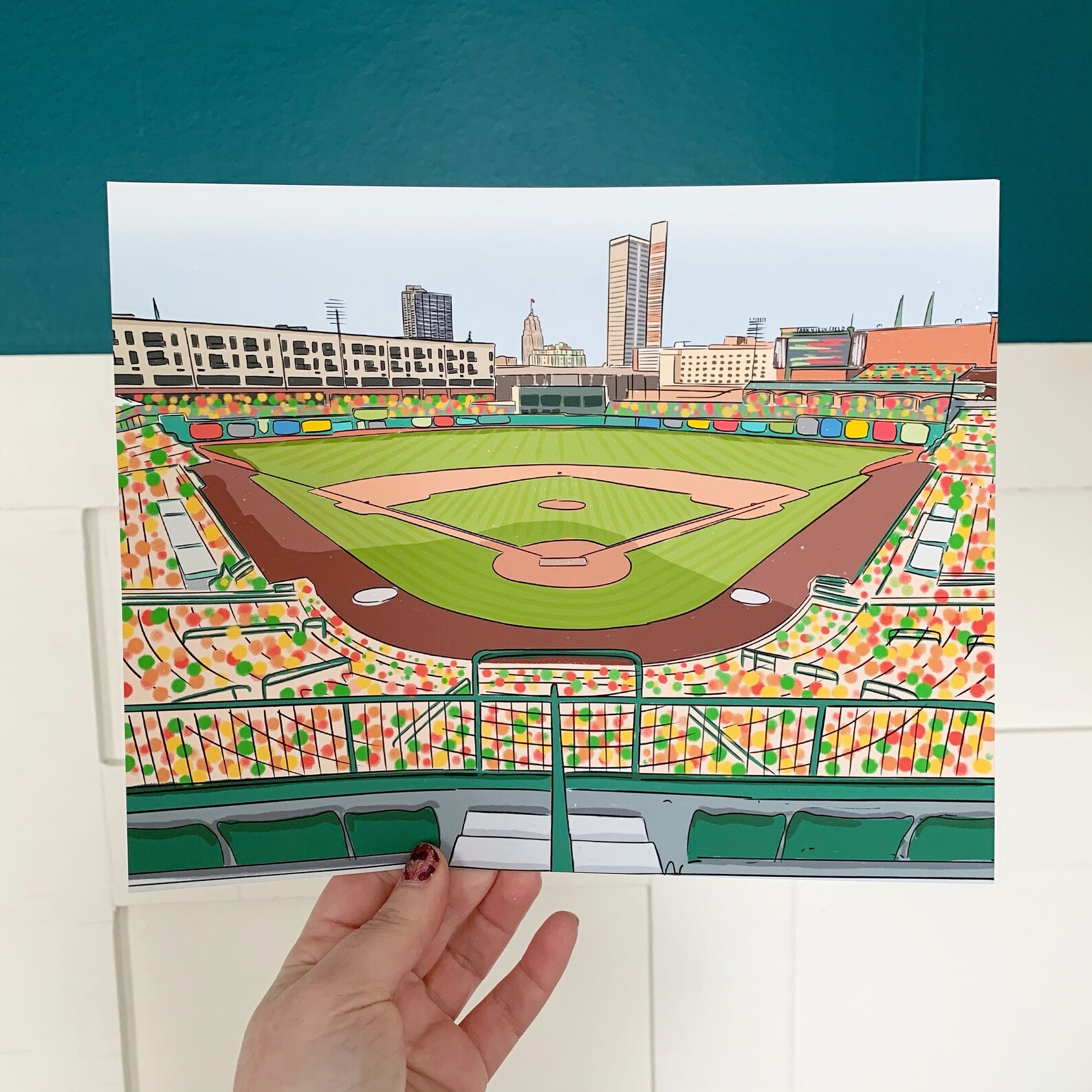 Fort Wayne Tin Caps Baseball Parkview Field - Illustrated Art Print - Etsy