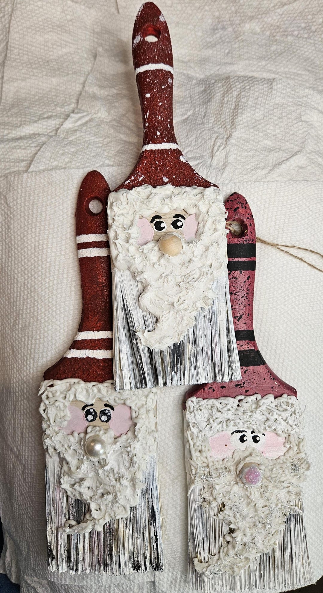 Handmade Christmas Ornament: Paintbrush Santa! - Etsy