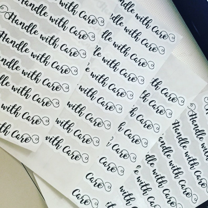 Handle With Care Stickers Ready to Use | Etsy