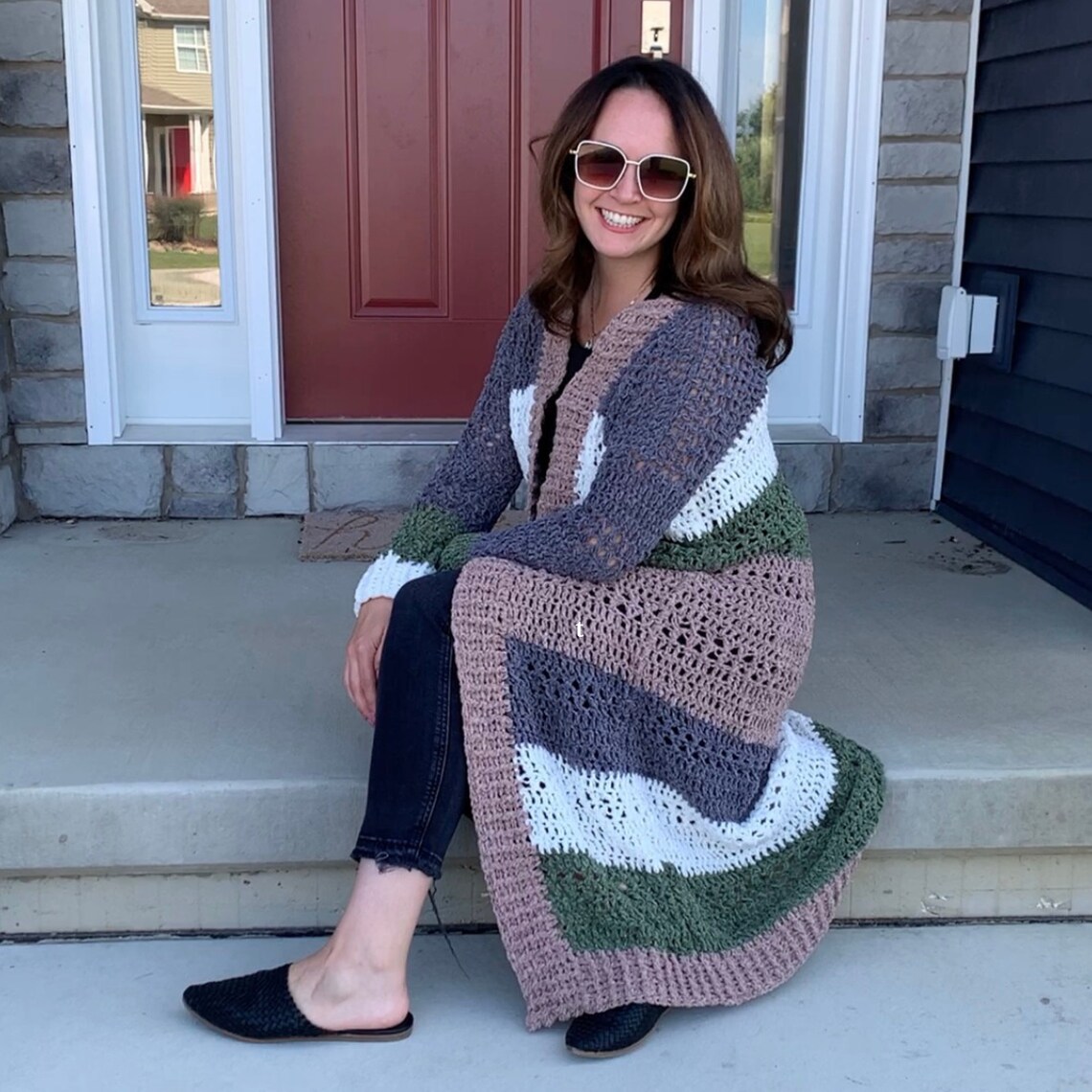 Crochet Pattern Everyday Color Block Boho Duster in Multiple - Etsy