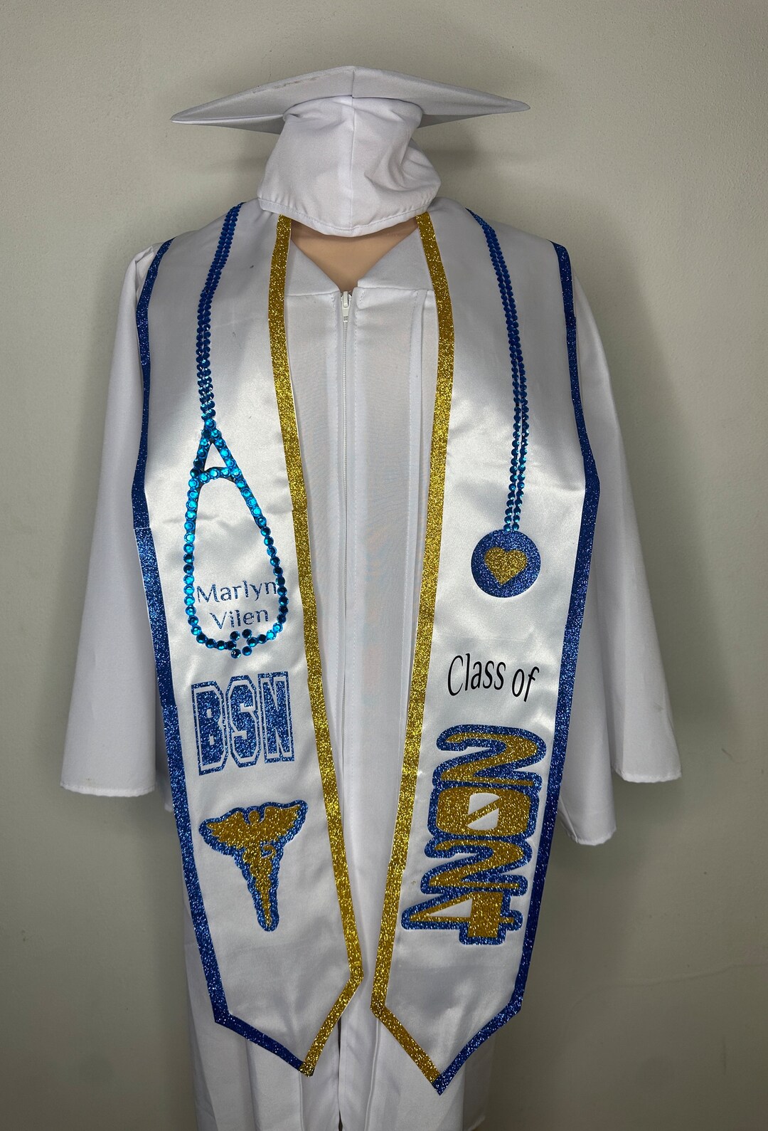 Custom Graduation Stole, Graduation Sash, Nursing Graduation Stole ...