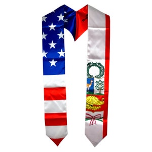 Peruvian/us Flag Graduation Stole (satin) - Etsy