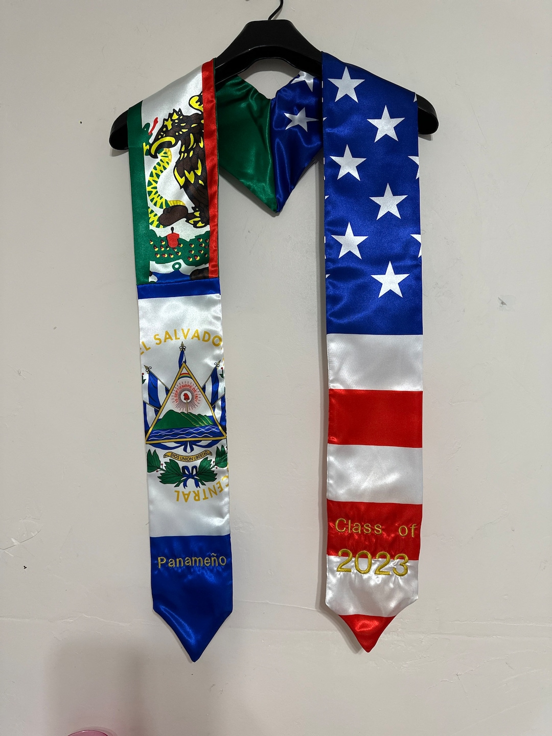 Mix 3 Country Flags Graduation Stole No Embroidery - Etsy