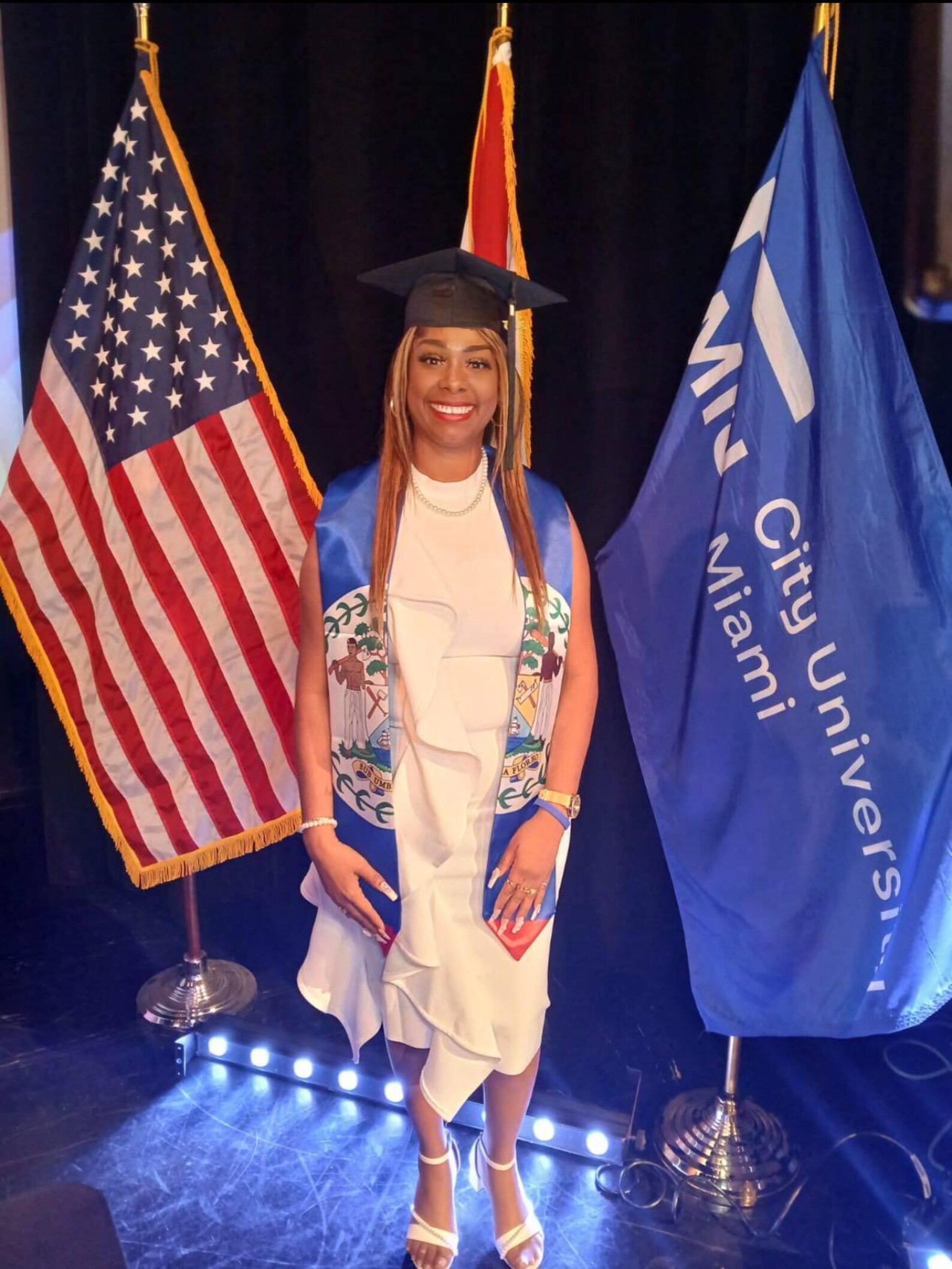 Belize Flag Graduation Sash/stole Graduation Stole - Etsy