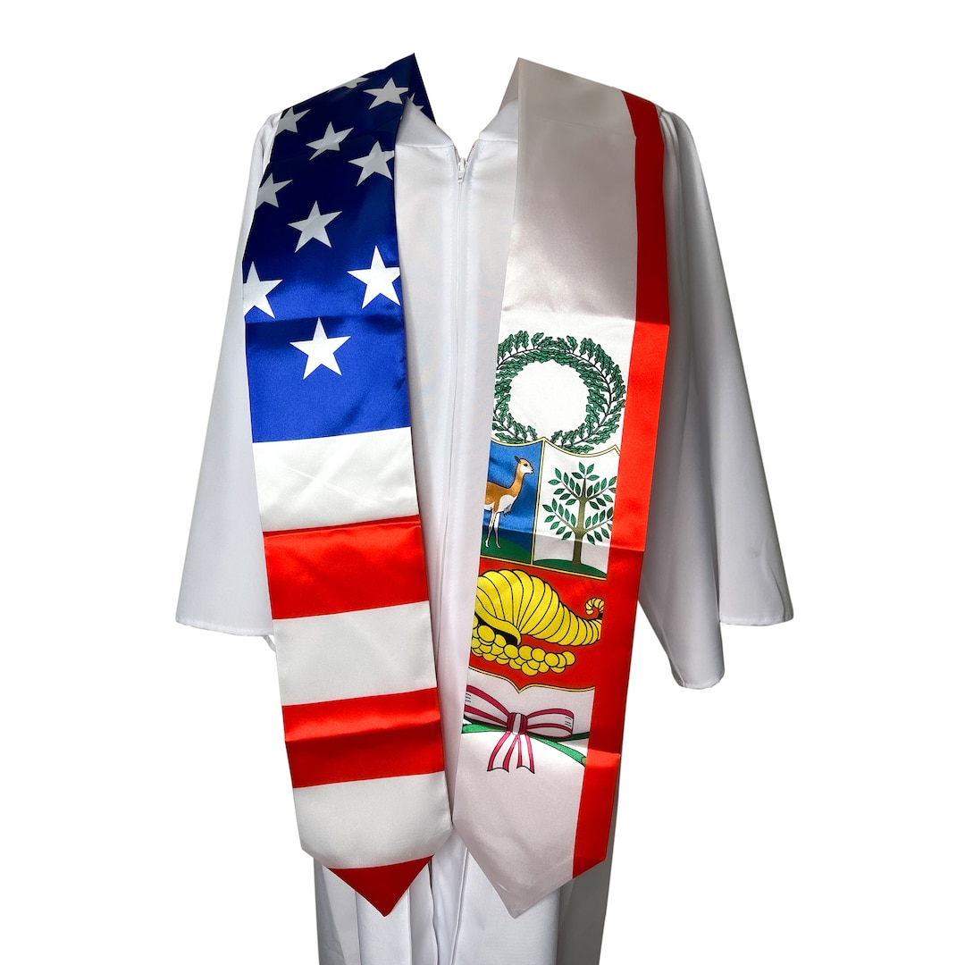 Haitian Graduation Stole Usa/peru Graduation Stole ,peru Stole, First ...