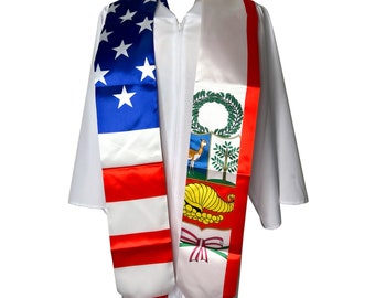 USA Peru Graduation Stole, First Generation, Class of 2024, Graduation ...
