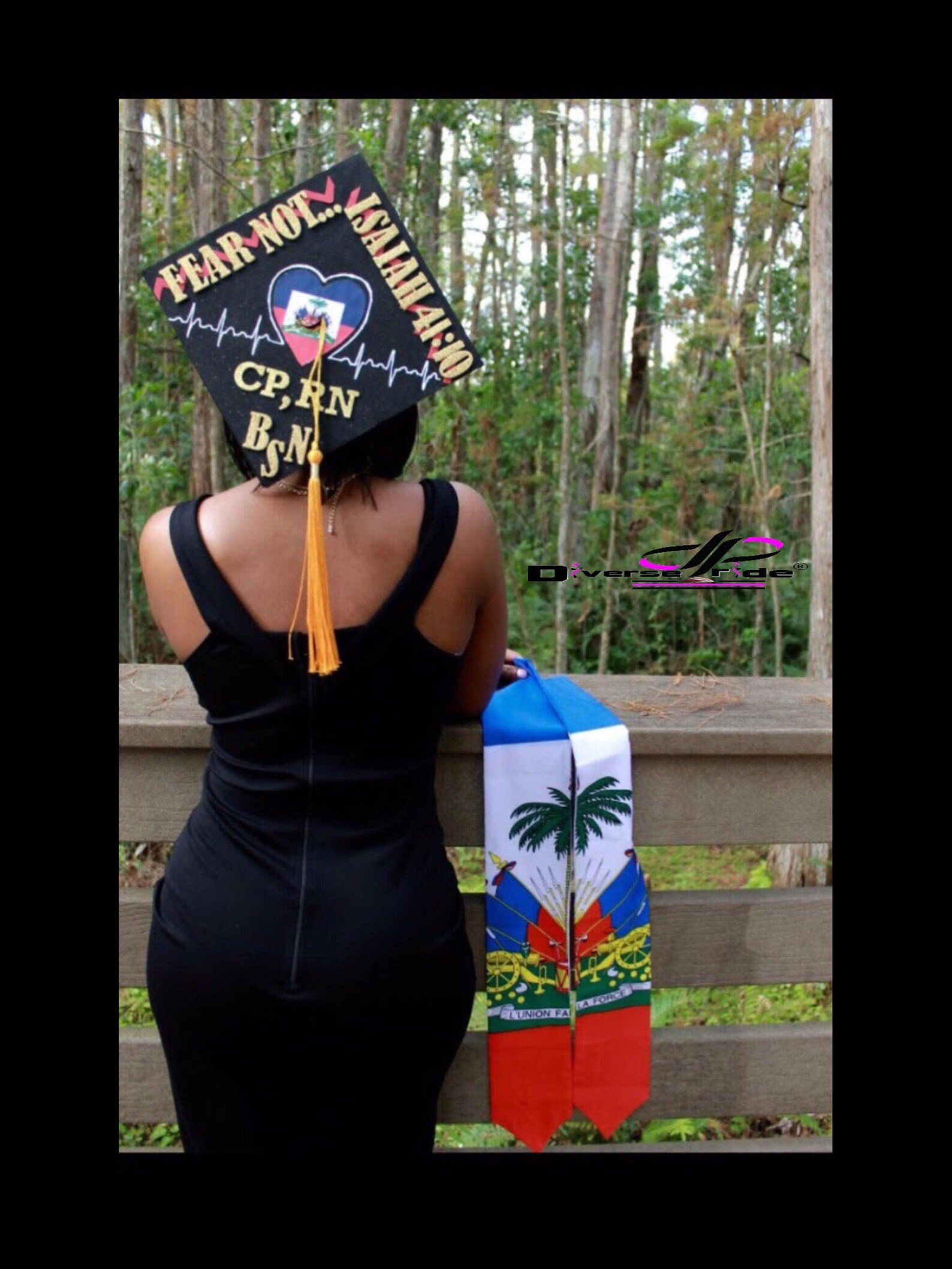 Haiti Haitian Flag Graduation Stole - Etsy