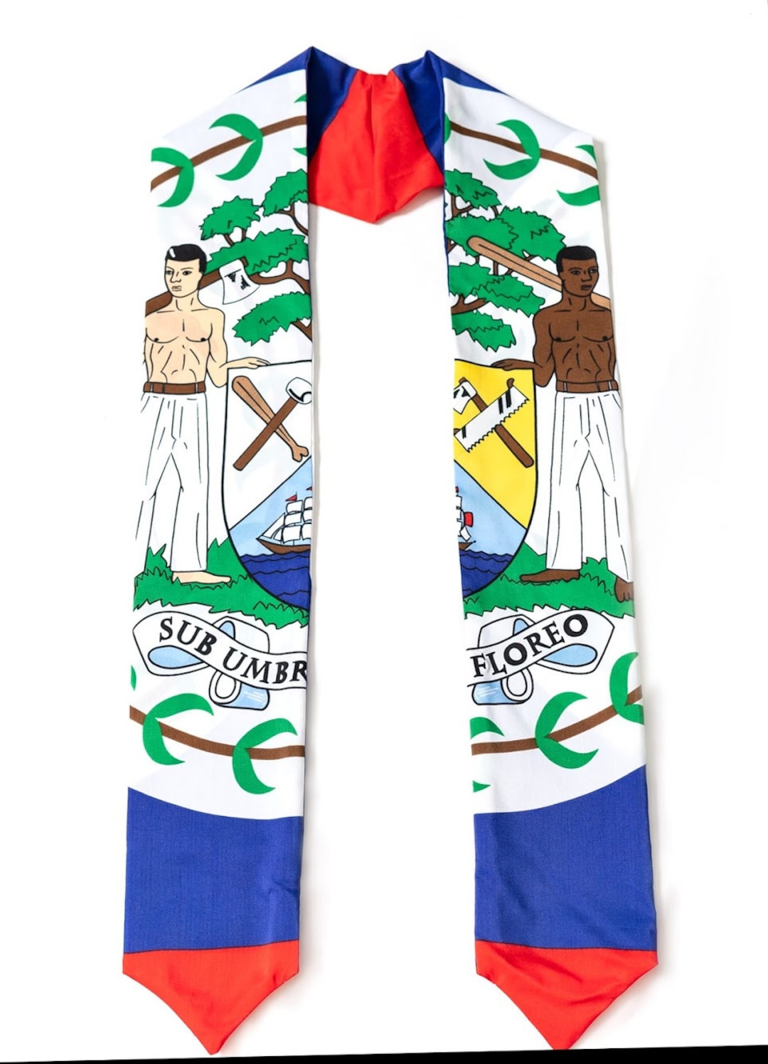 Belize Flag Graduation Sash/stole Graduation Stole - Etsy
