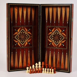 Luxury Backgammon Board HQ Chess and Backgammon Set 21 - Etsy