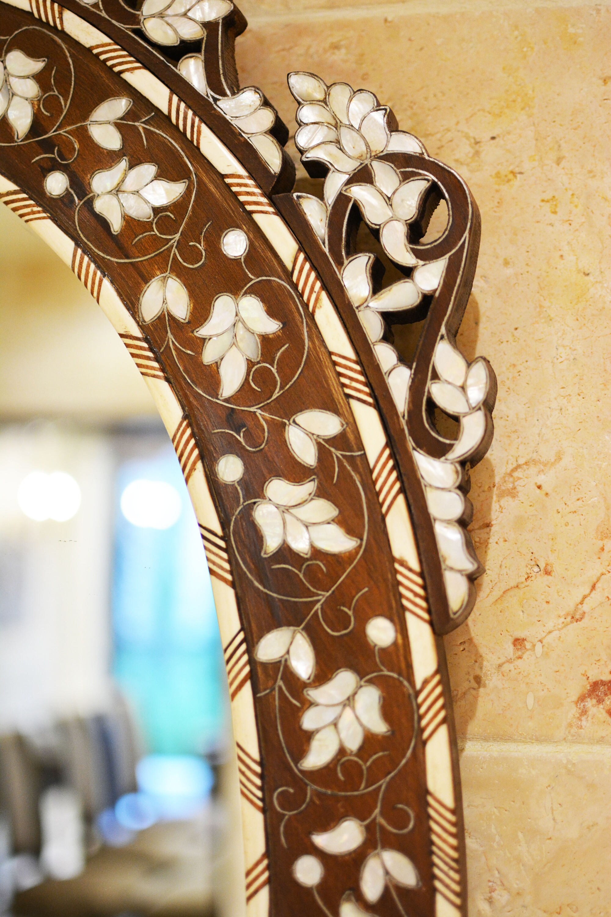 Handmade Wall Mirror Inlay With Mother of Pearls Wall Decor | Etsy