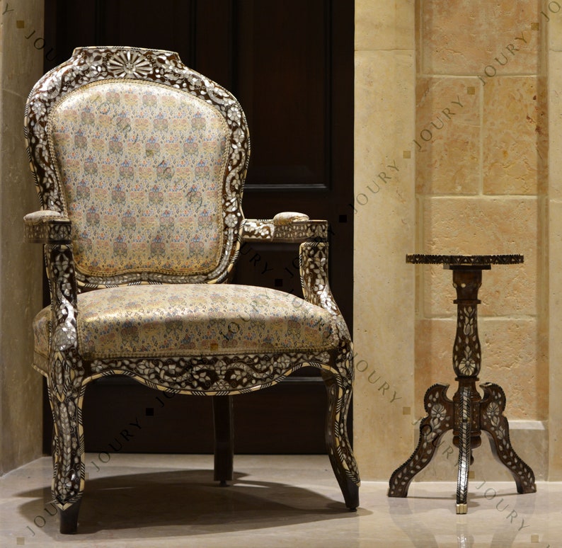 Chair Wood Inlaid Chair Home Decor Furniture Wooden - Etsy