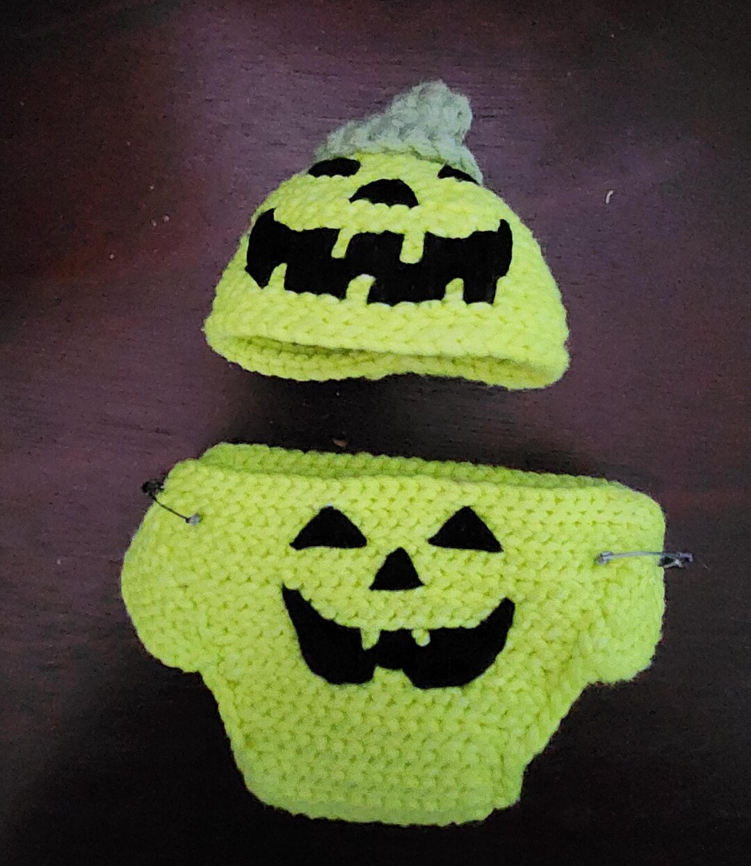 Hand Crocheted Glow-in-the-dark Diaper Set for 9-10 Inch Dolls - Etsy