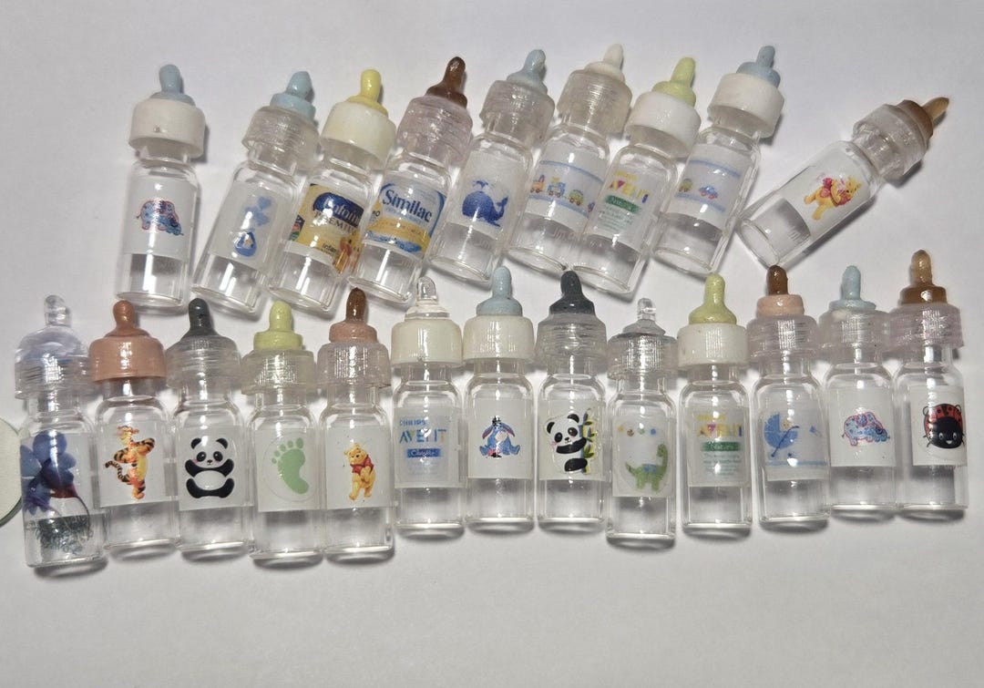 Mini Silicone Ooak Baby Doll Glass Bottles for 3"-7" Babies - Etsy