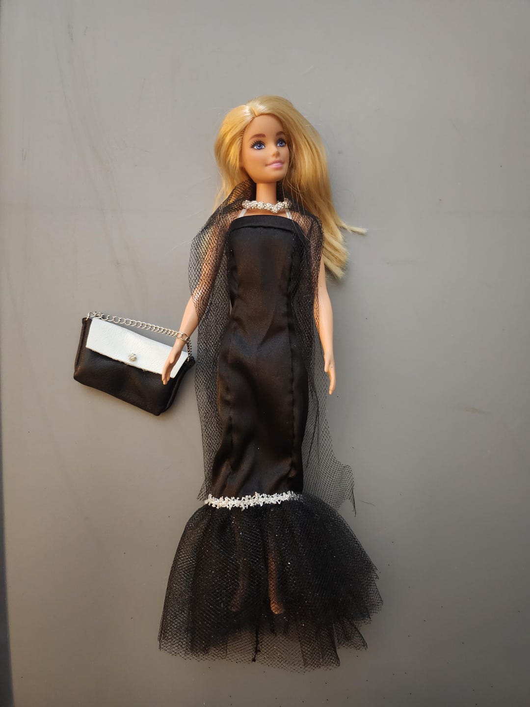 Black Evening Dress With Accessories for Barbie or 11 Inch Fashion Doll ...