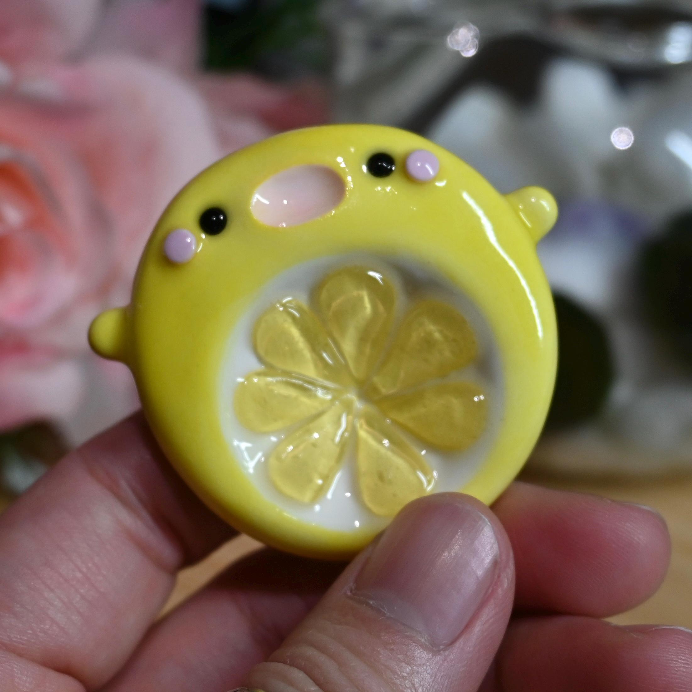Orange and Lemon Whale Worry Stone a Fidget Toy for Anxiety Relief ...