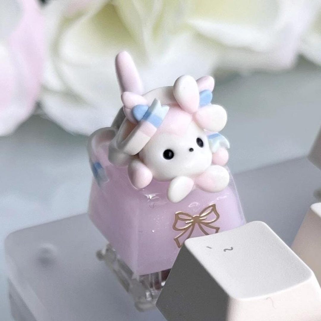 MADE TO ORDER Fairy Eeveelution Keycap Buddies, Handmade Artisan Keycap ...